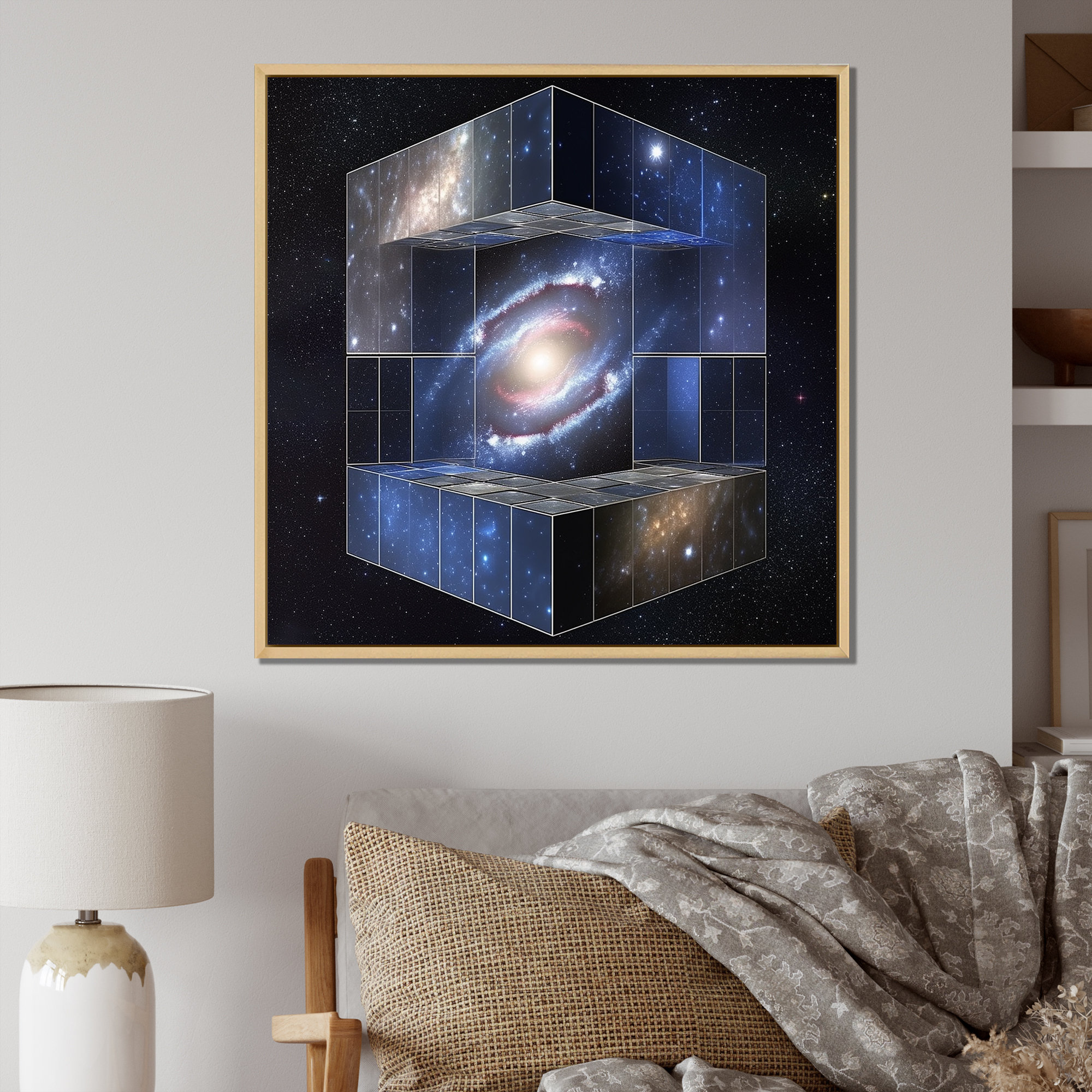 Wrought Studio™ " Block Universe Theory Space Galaxy " Print on Canvas ...