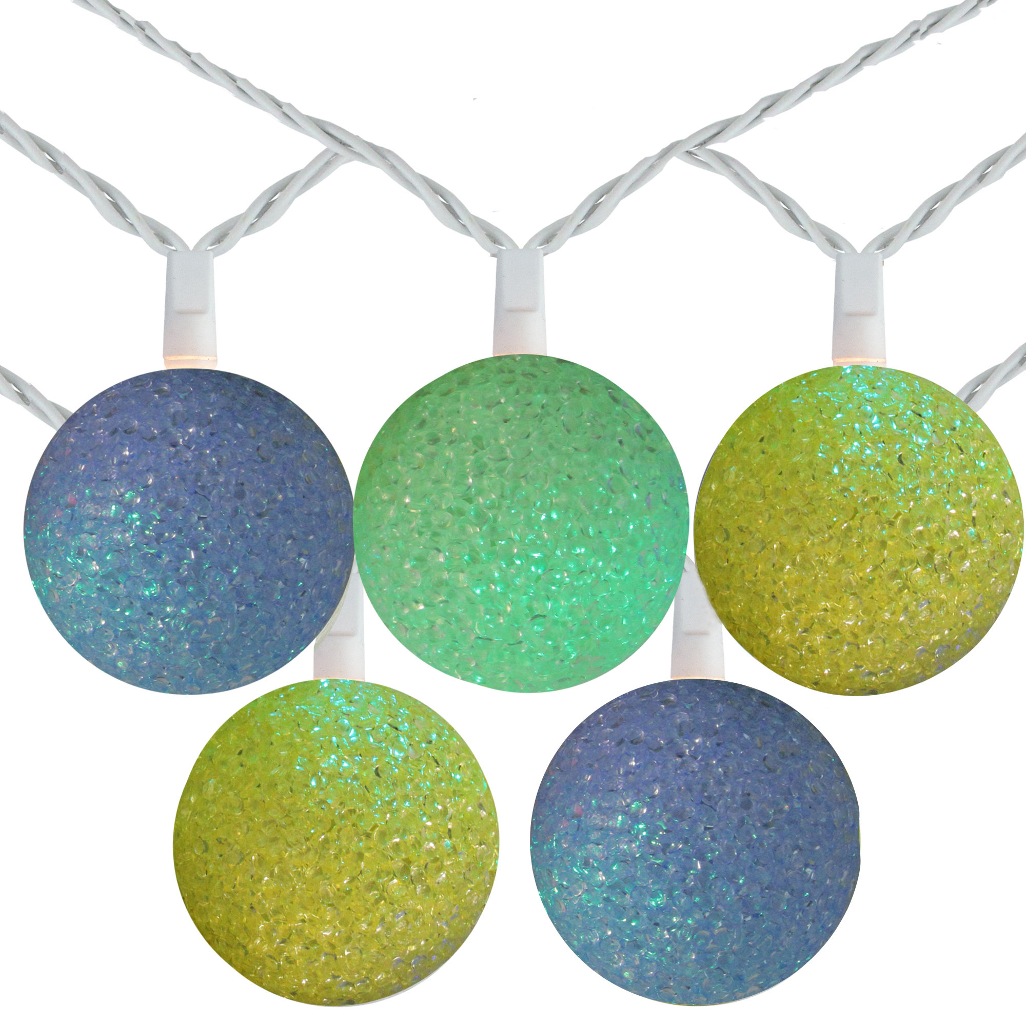 The Party Aisle™ 10-Count LED Color Changing Sparkle Globe Patio Lights ...