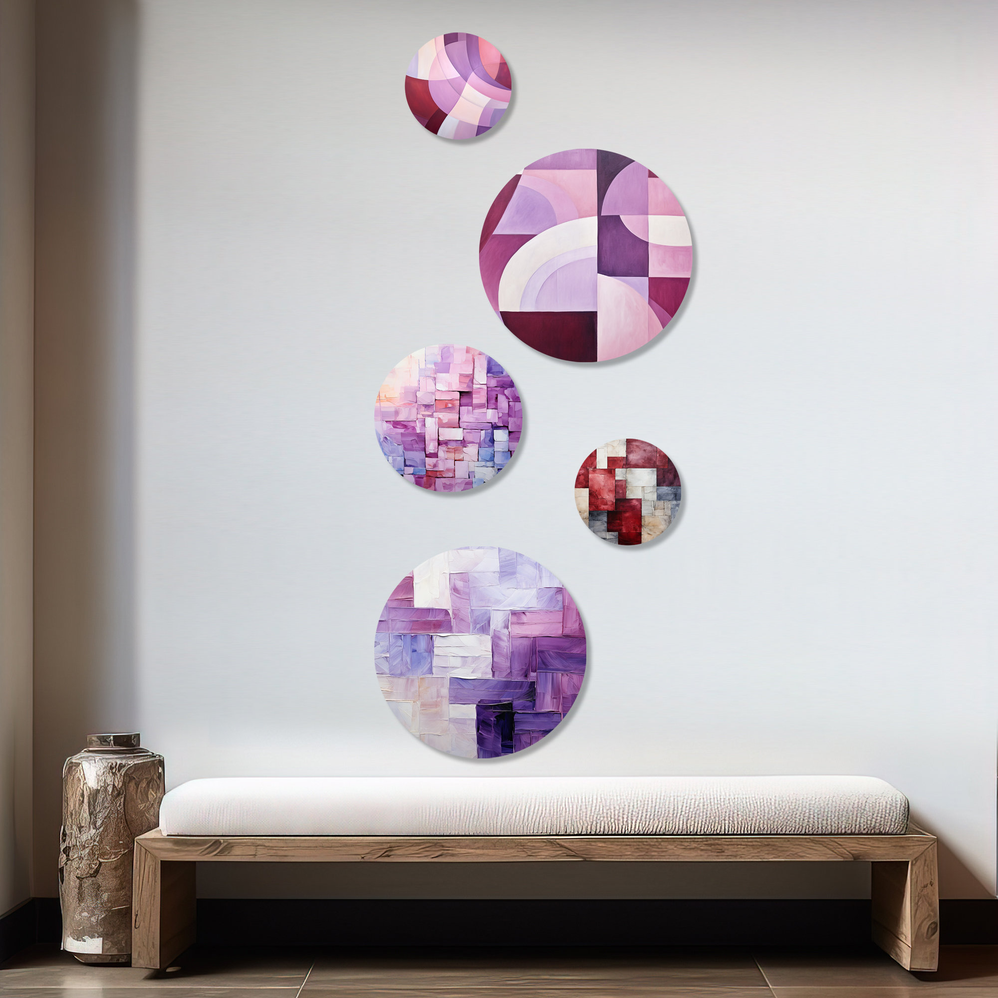 Ivy Bronx Nekeisha - Lilac Lattices Abstract Shapes Abstract Shapes ...