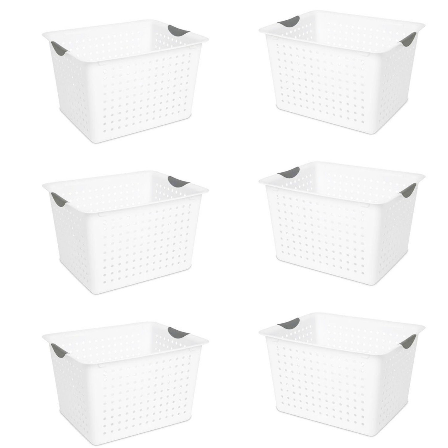 Rebrilliant 6-Pack Plastic Ultra Nesting Basket Storage Bins | Wayfair