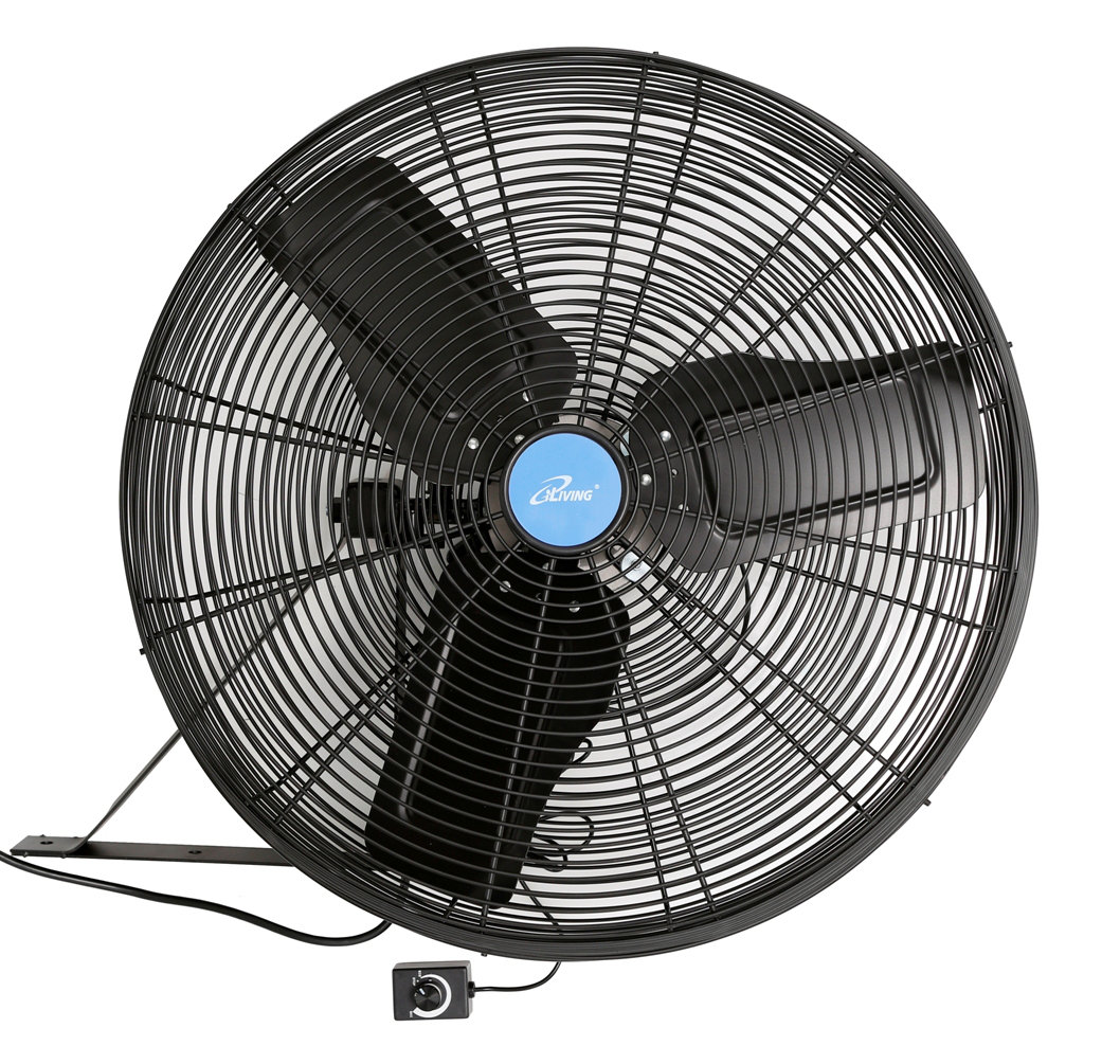iLIVING ILG8W24-51EC - iLIVING 24 Inch BLDC Wall/Ceiling Mount Fan, 24 ...