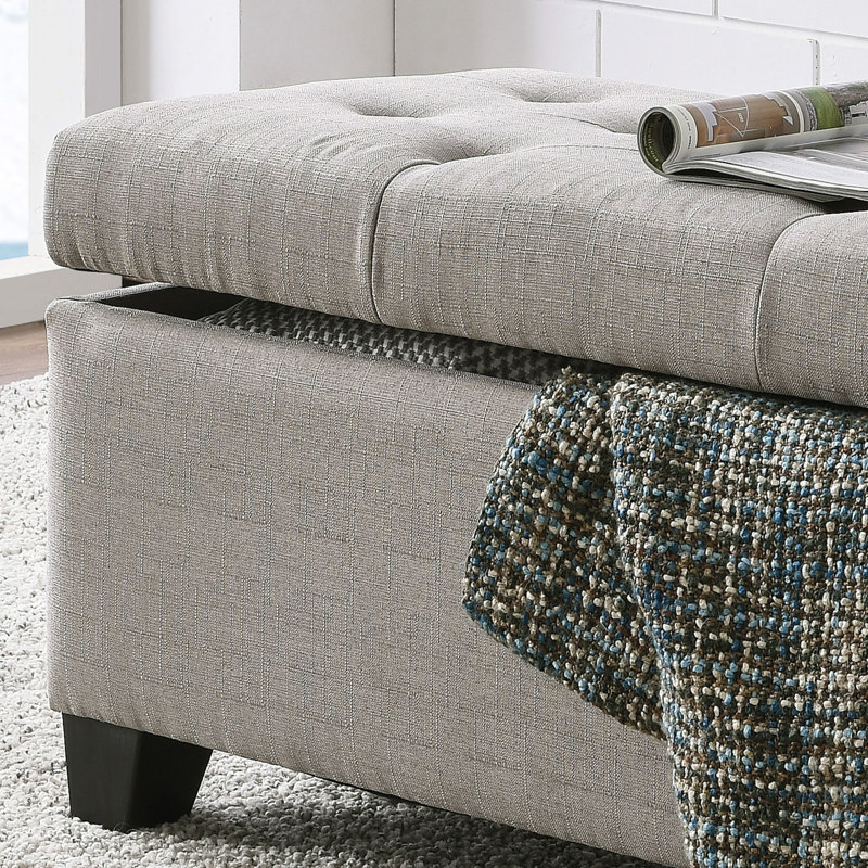 Latitude Run® Polyester Upholstered Storage Bench | Wayfair