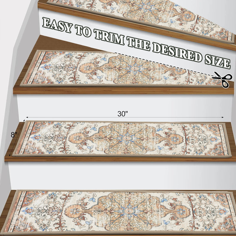 Bungalow Rose Non-Slip Indoor Stair Treads & Reviews | Wayfair