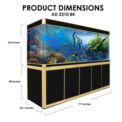 AQUA DREAM 360 Gallons Rectangle Aquarium Tank | Wayfair