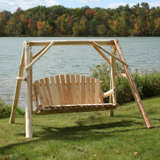 Rustic Porch Swings You'll Love | Wayfair