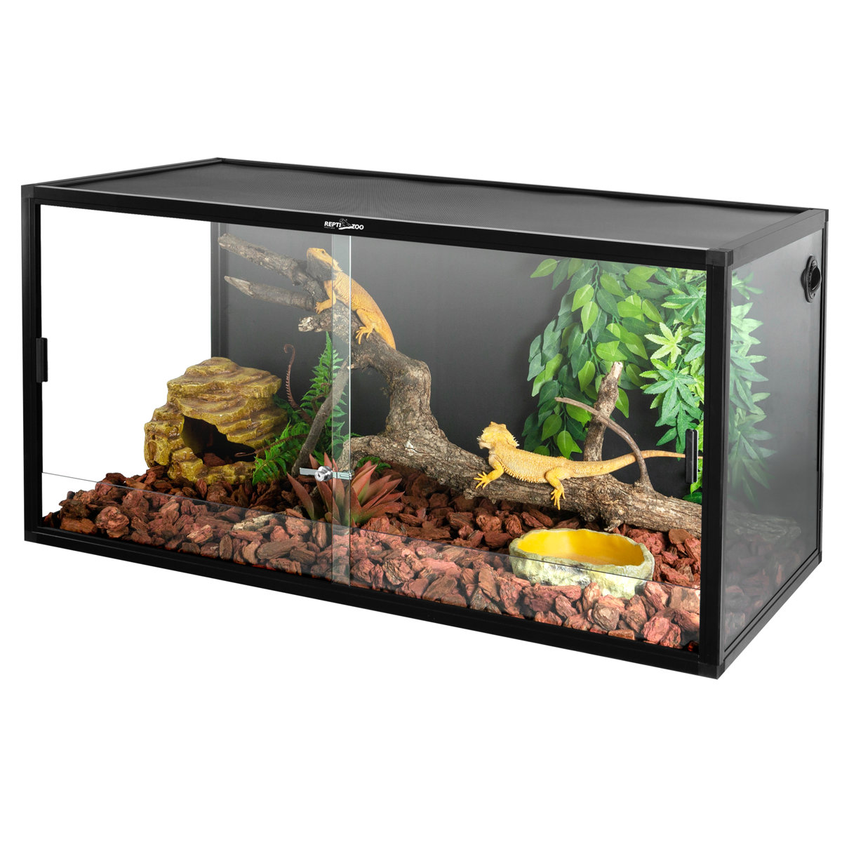 REPTIZOO 120 Gallon Reptile Terrarium, Front Opening 4X2x2 Reptile ...