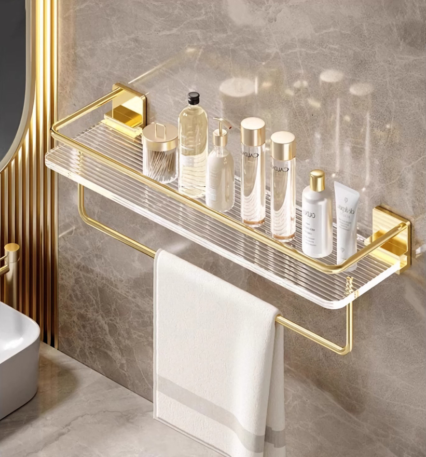 Everly Quinn Support de toilette, toilette de salle de bain, lavabo, support de rangement pour ...