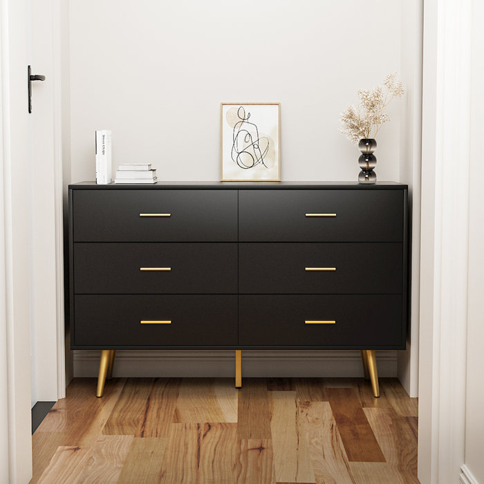 Mercer41 Kamily 6 Drawer 47.25" W Double Dresser & Reviews - Wayfair Canada