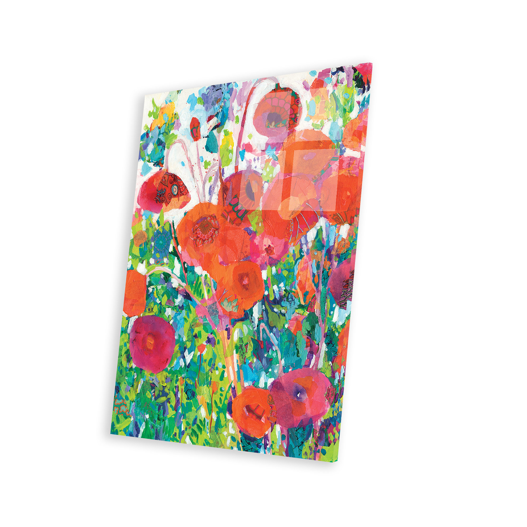 Winston Porter Vivid Poppy Collage I On Plastic / Acrylic by Tara Funk ...