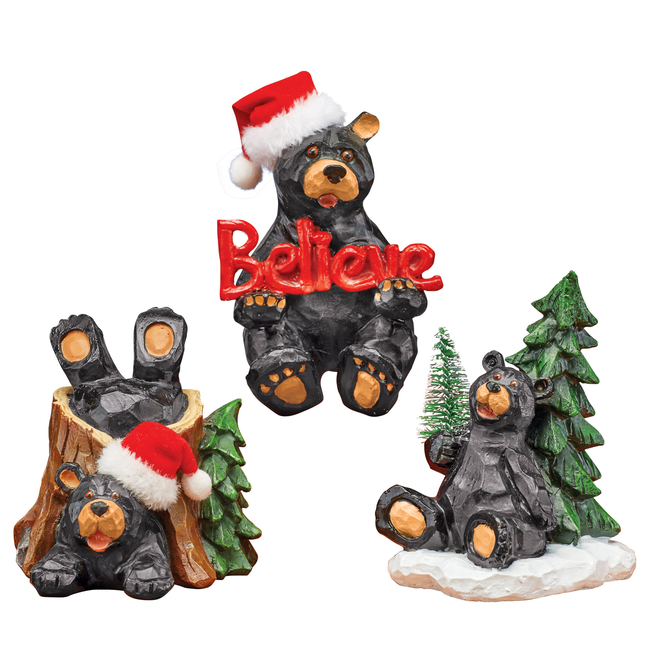 Ophelia & Co. Holiday Bear Sitter Set of 3 | Wayfair
