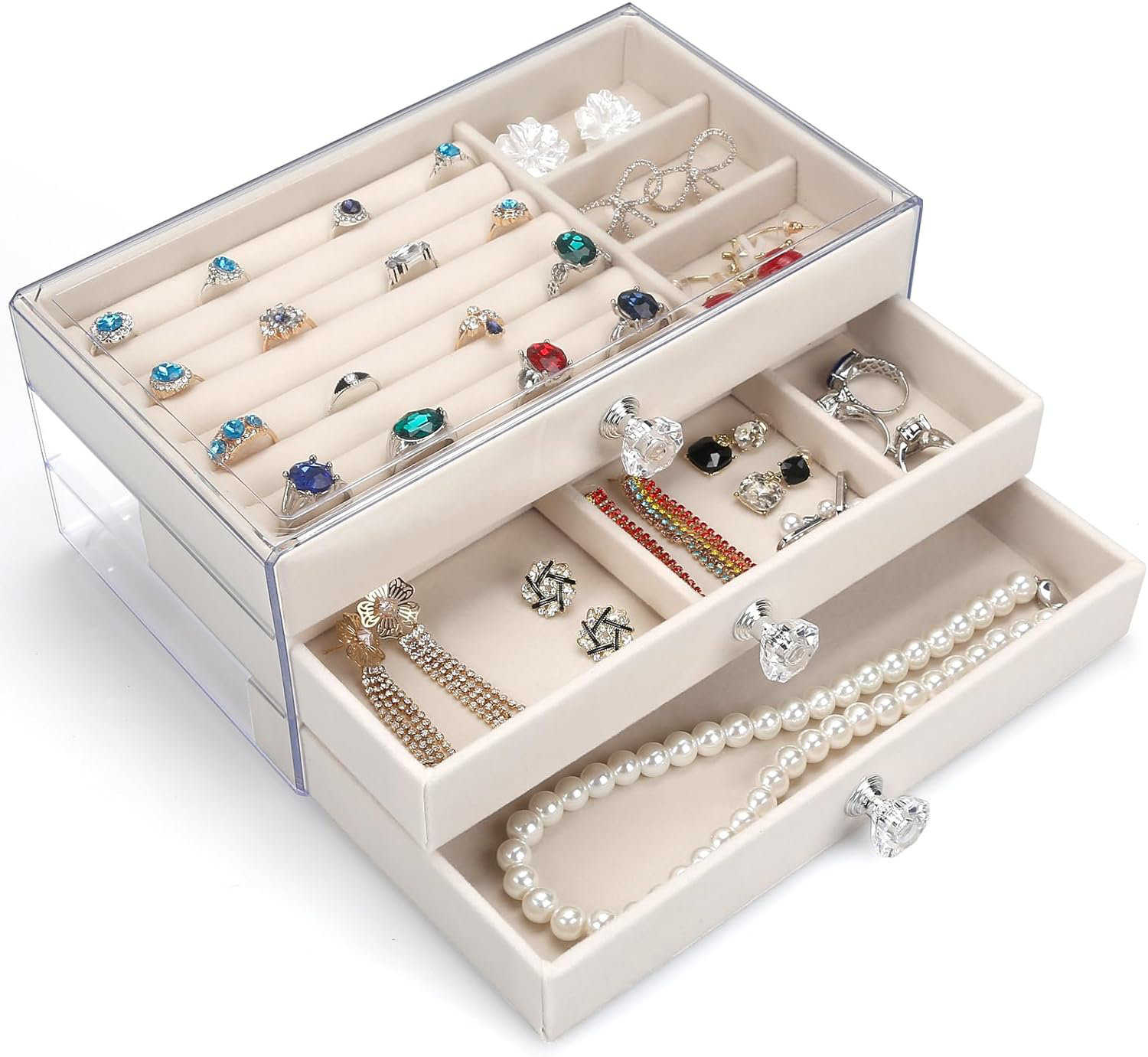 Mercer41 3 Drawer Jewelry Box Holder Organizer, Jewelry Boxes ...