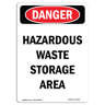 SignMission Hazardous Waste Storage Area Danger Sign | Wayfair