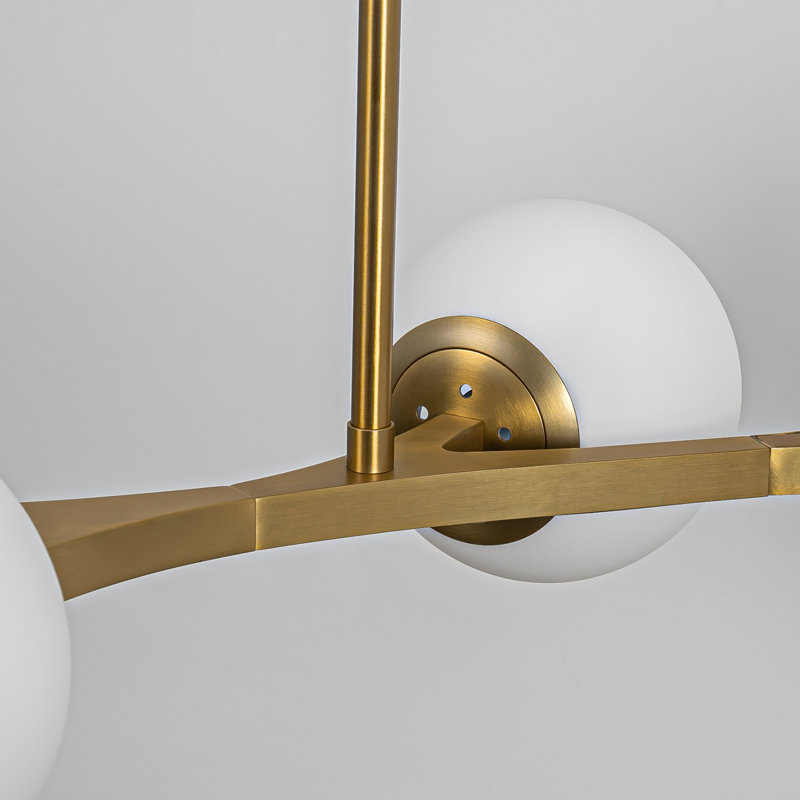 George Oliver Kaynen 8 - Light Dimmable Sputnik Linear Chandelier ...