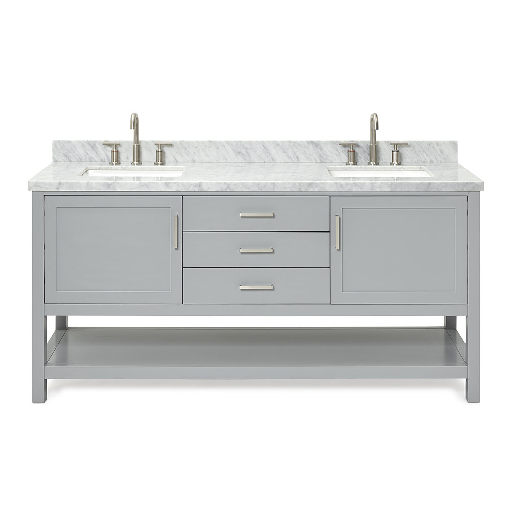 Winston Porter Abby 73" Double Bathroom Vanity Set | Wayfair
