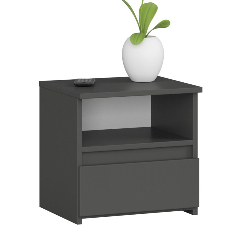 17 Stories Bedside table CL1 graphite gray | Wayfair.co.uk