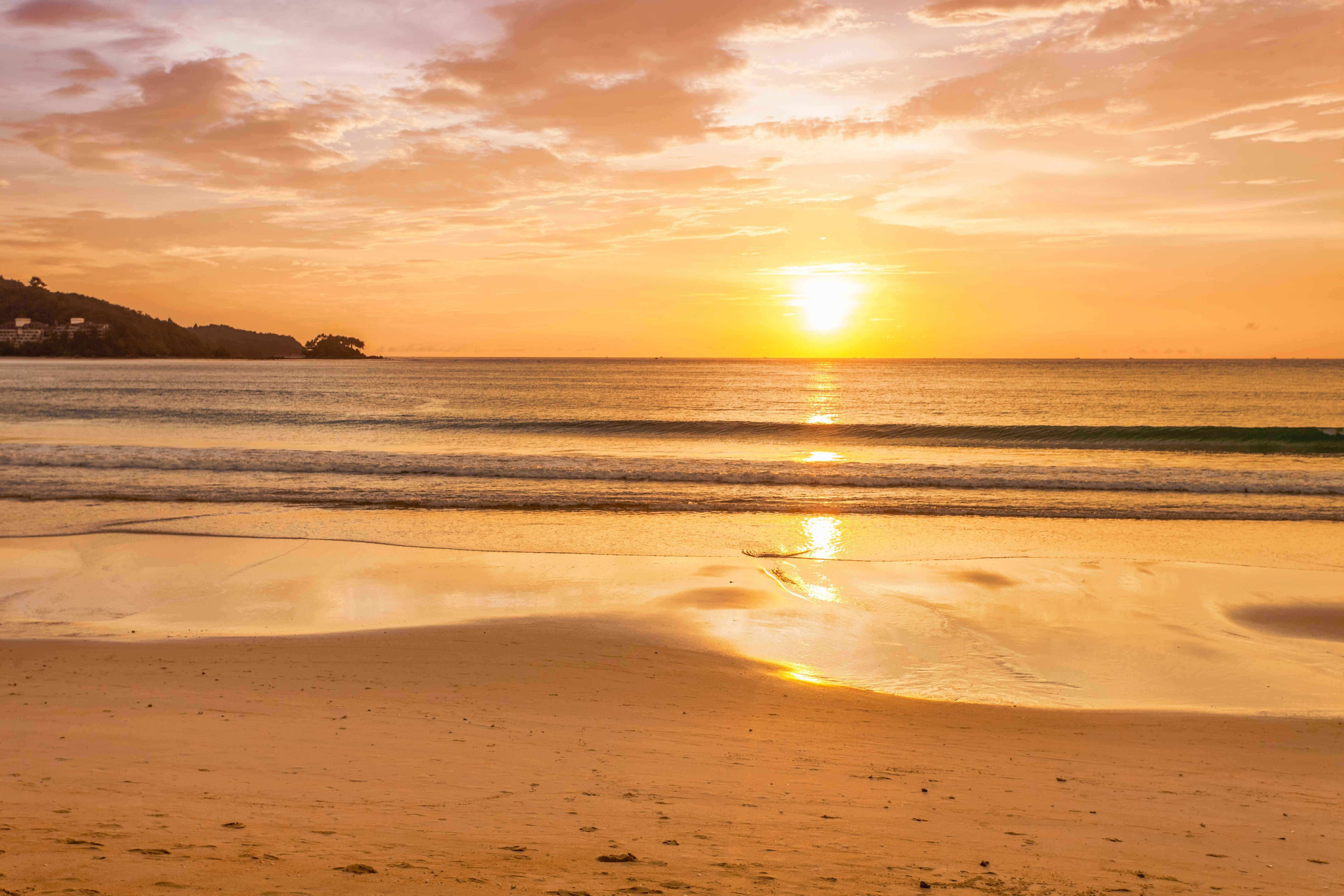 Highland Dunes Strouth Tropical Beach At Sunset by - Wrapped Canvas ...