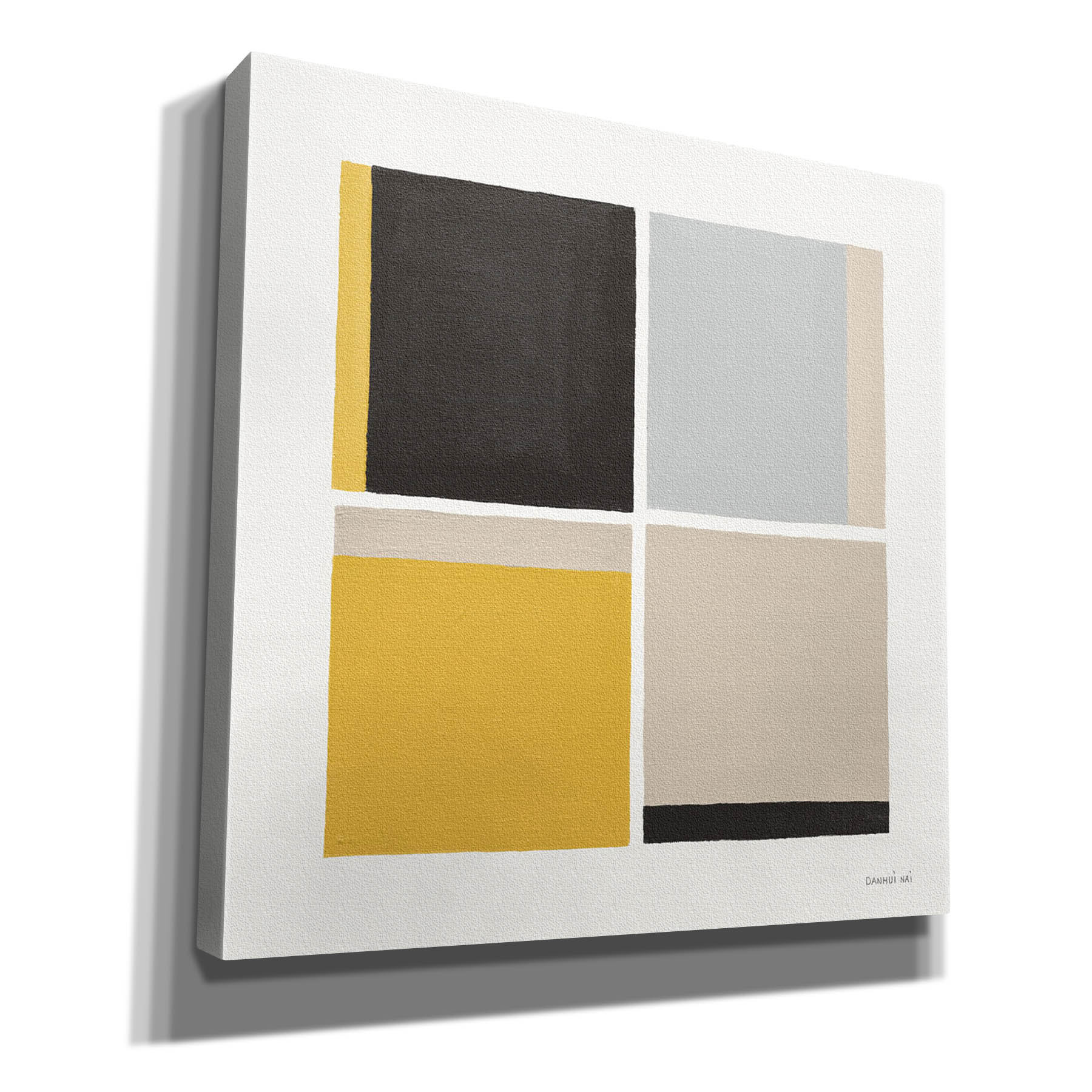Ivy Bronx 'Quadrants Yellow' by Danhui Nai Canvas Wall Art | Wayfair