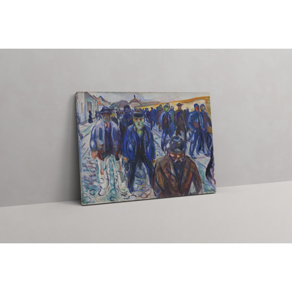 Red Barrel Studio® Workers On Their Way Home On Canvas by Edvard Munch ...