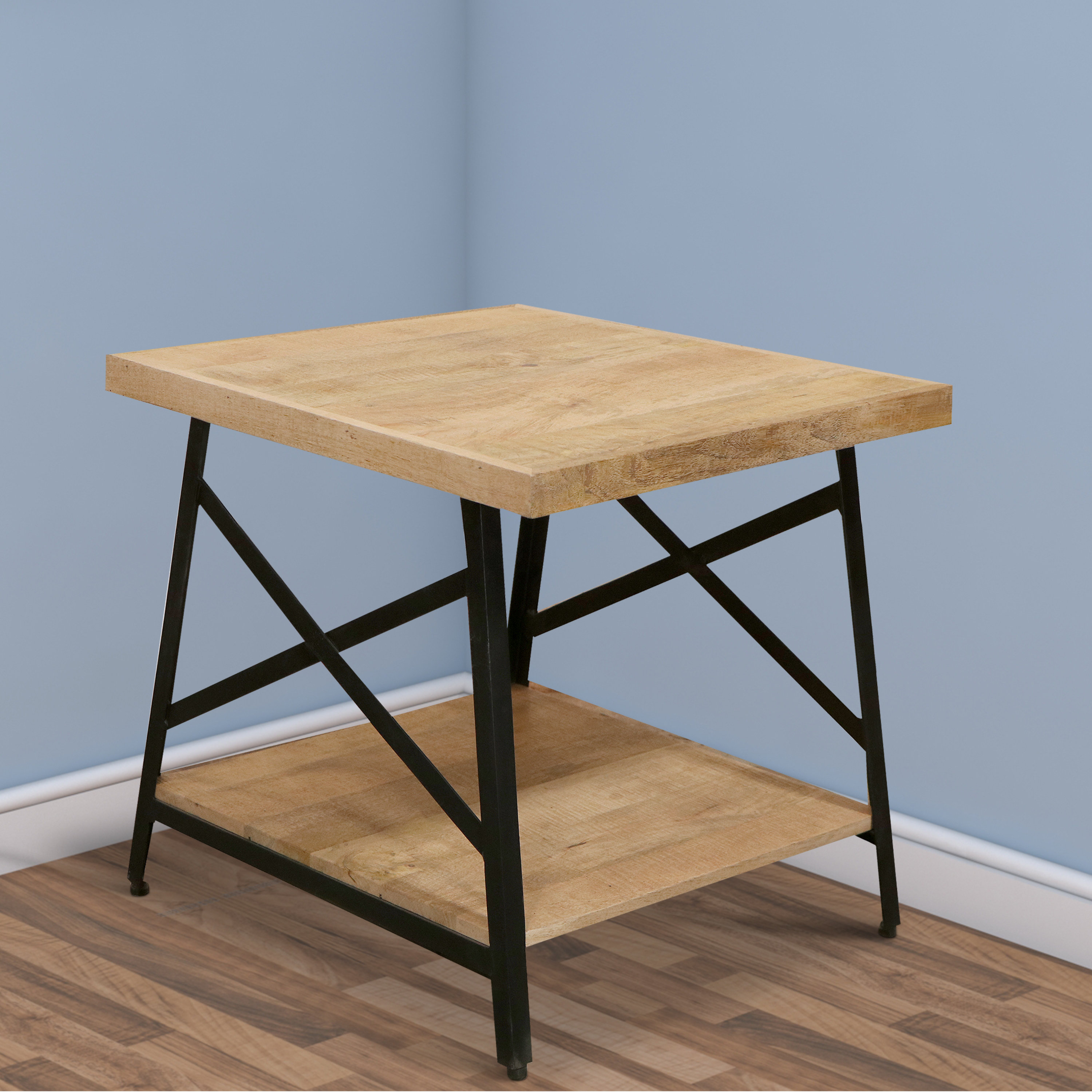 Gracie Oaks Jamesa Solid Wood Frame End Table with Storage | Wayfair