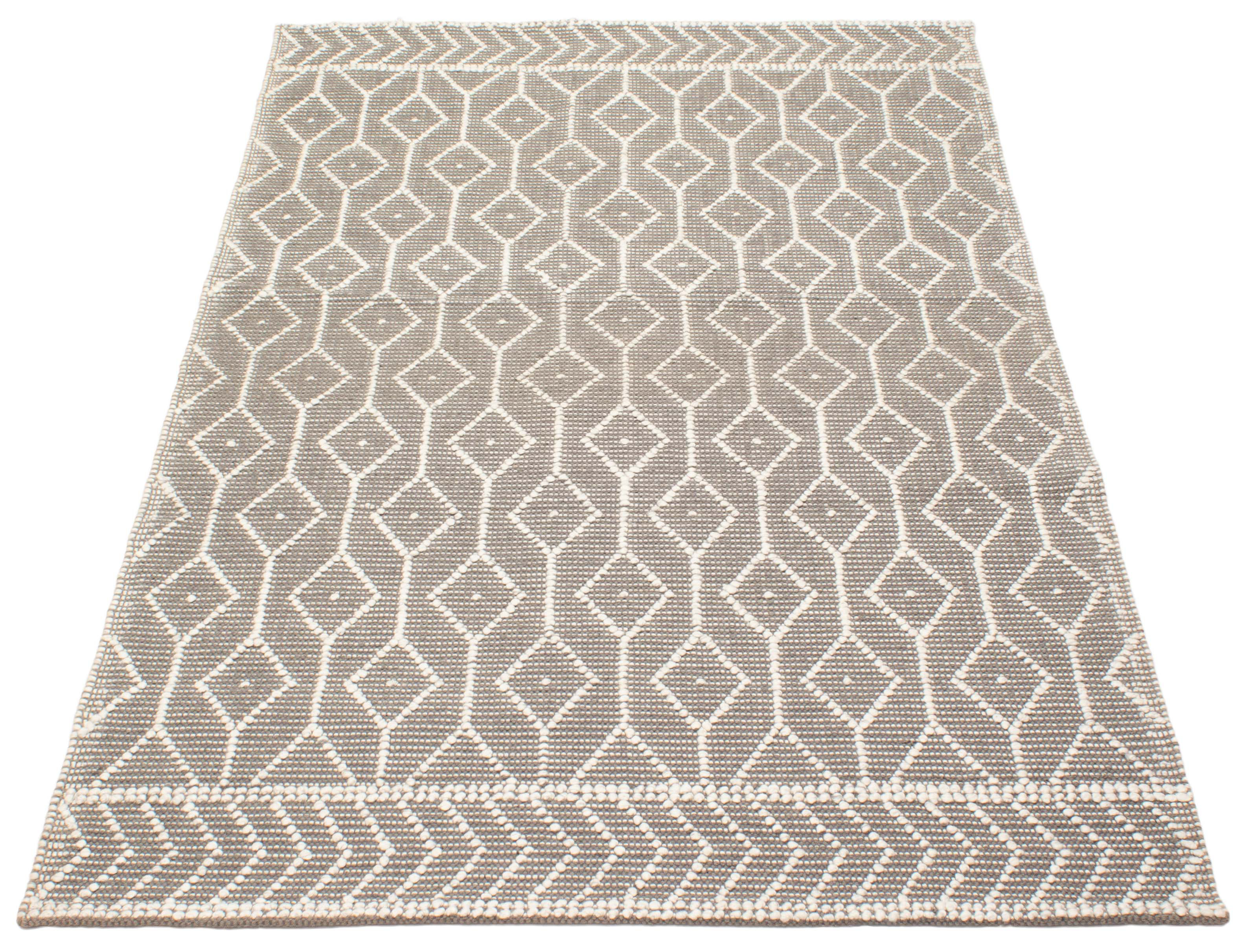Isabelline Delexus One-of-a-Kind Rectangle 5'0" X 8'2" New Age Wool ...
