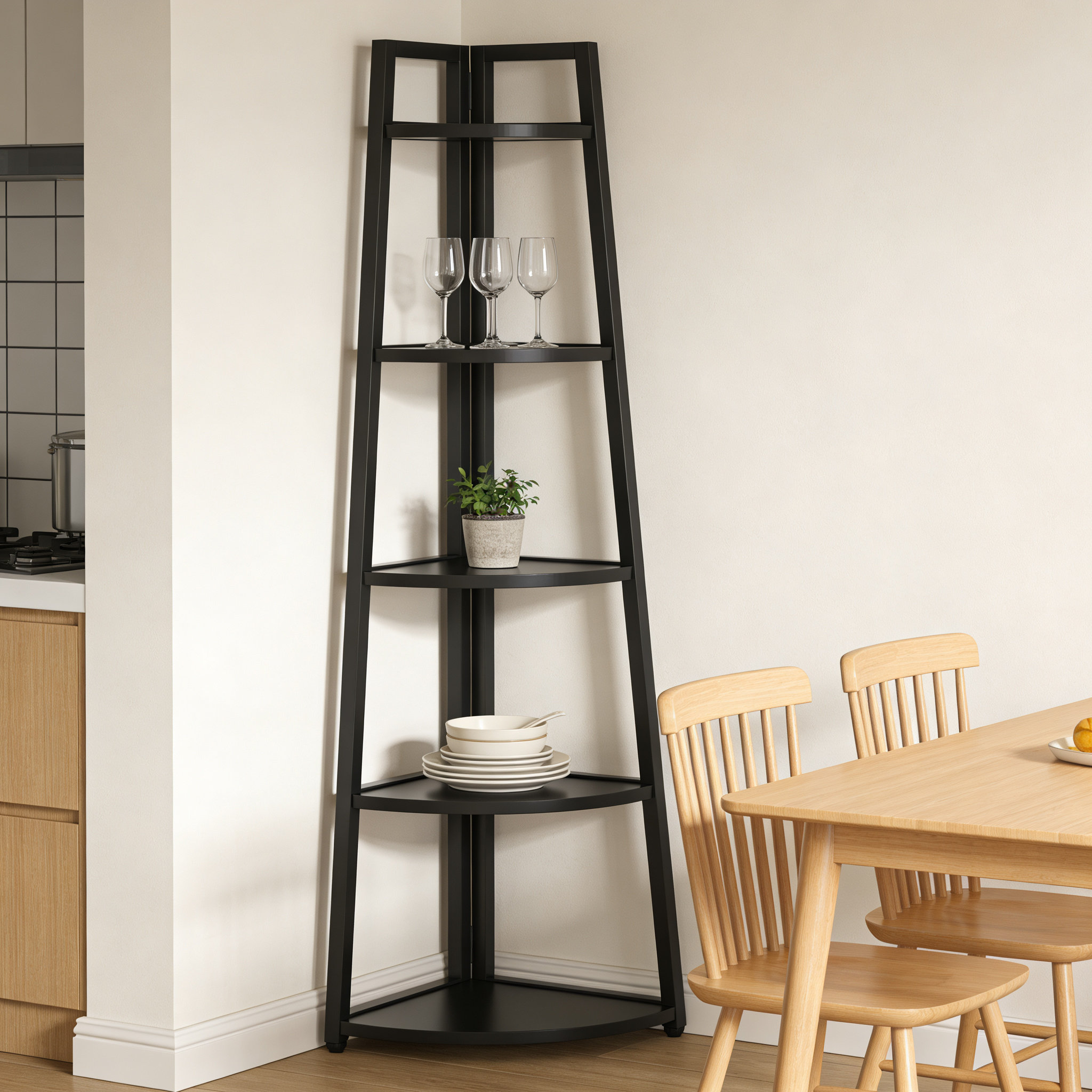 George Oliver Nordic Minimalist All-Metal Bookshelf, Home Multi-Tier ...