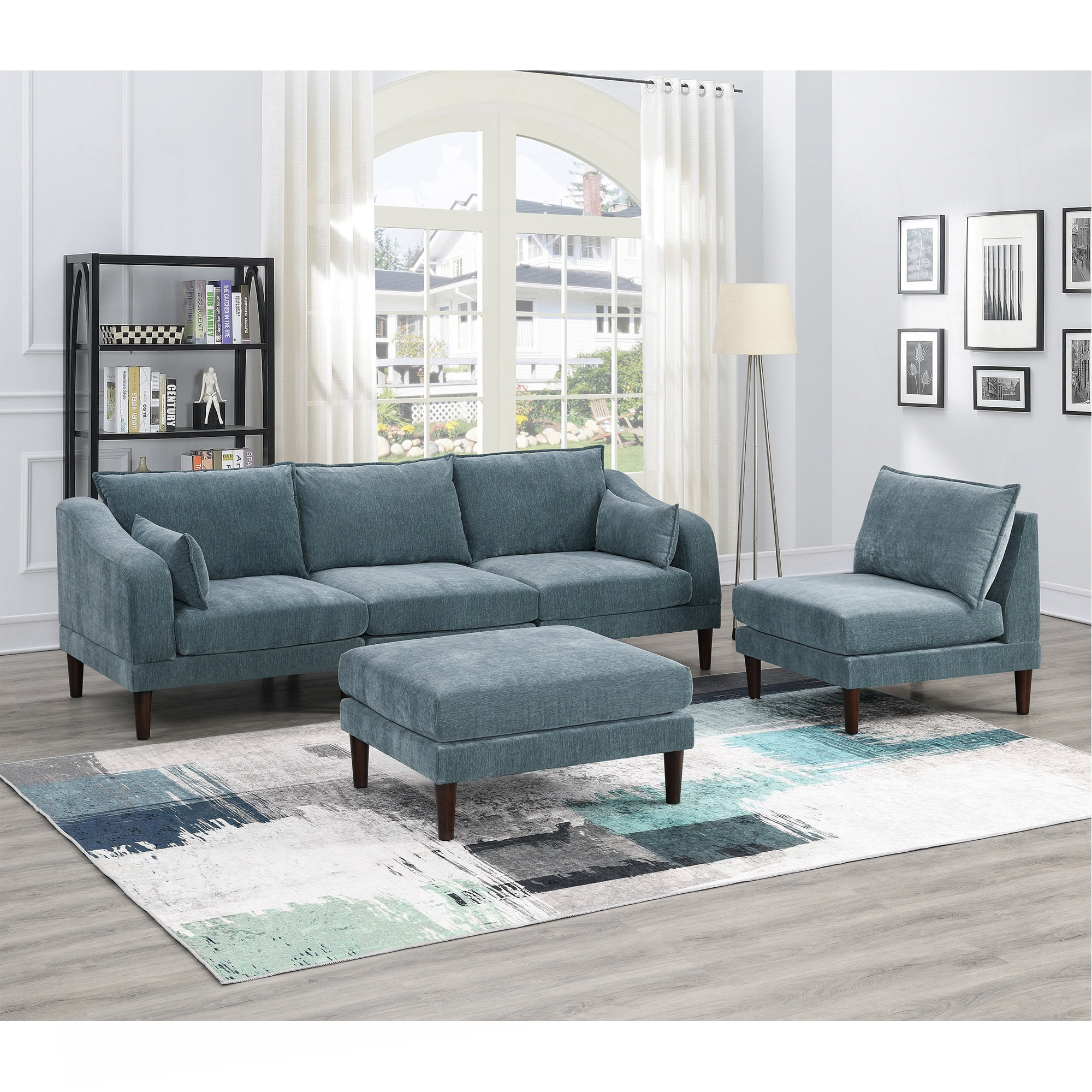 Hokku Designs Beautiful 5Pcs Modular Sectional Set 2X One Arm Chairs 2X ...