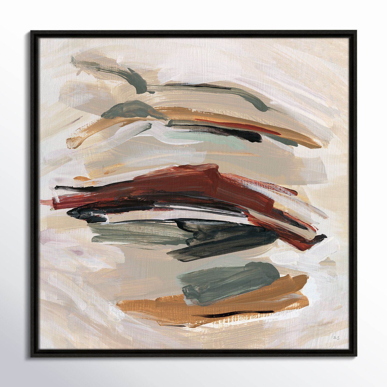 Joss & Main Spring Shadows by Susan Jill - Floater Frame Painting on ...