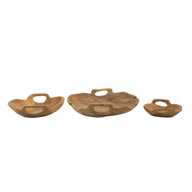 Millwood Pines Arneda Solid Wood Decorative Bowl - Set of 3 | Wayfair