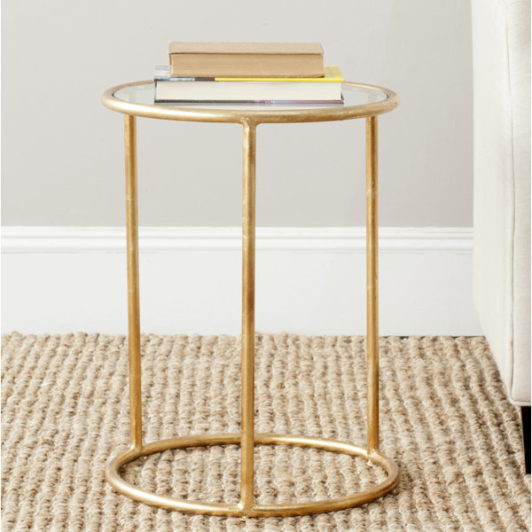 Mercer41 Myrtille Glass Top Frame End Table & Reviews | Wayfair