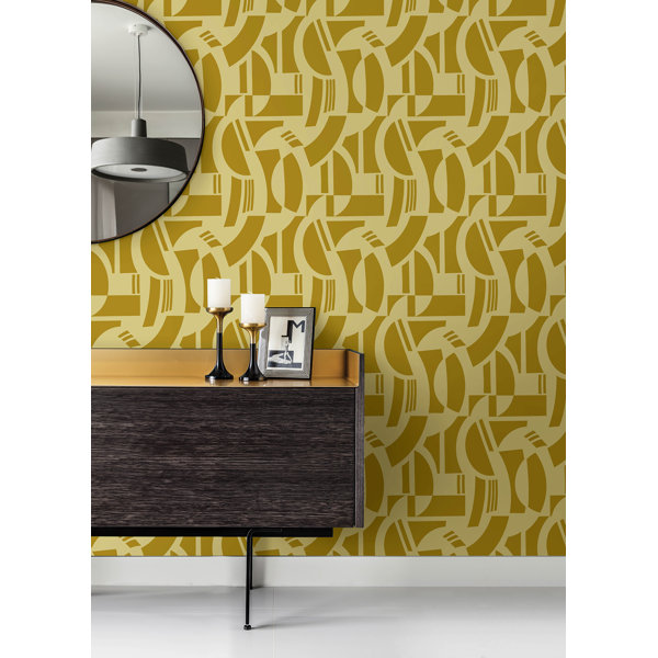 Scott Living Home Carter Geometric Flock Wallpaper & Reviews | Wayfair