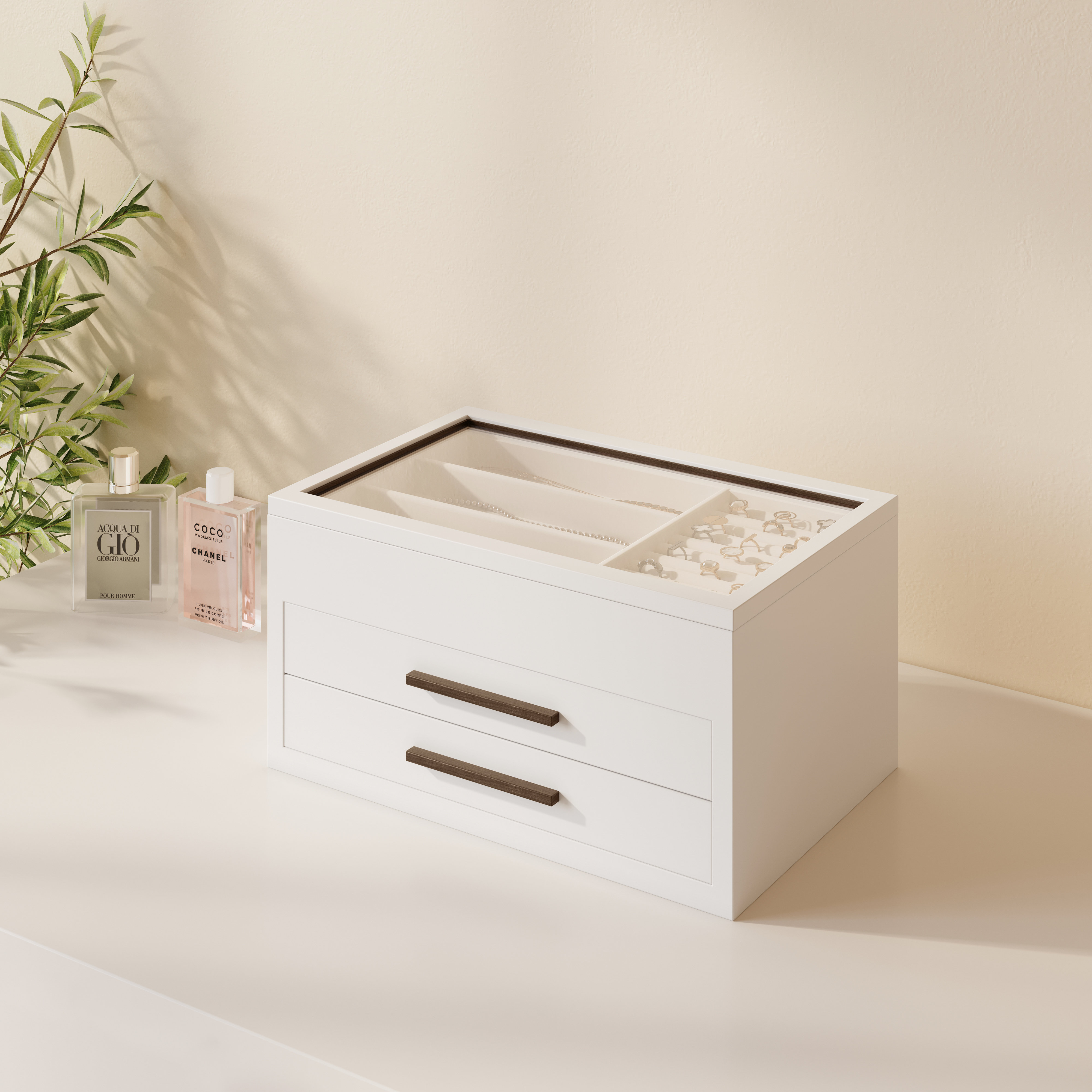 Latitude Run® Manufactured Wood Jewelry Box + Drawers & Reviews | Wayfair