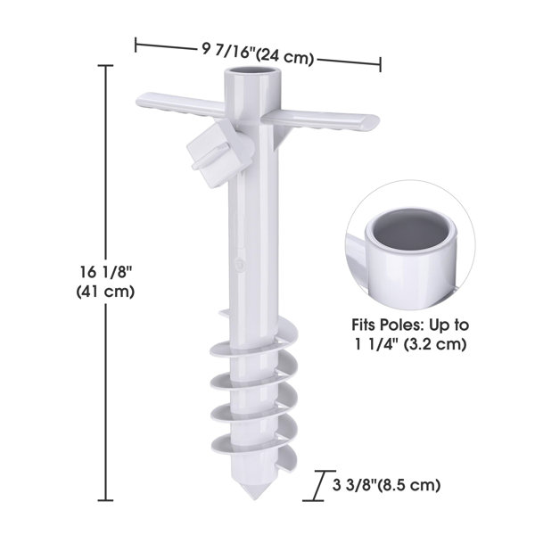 Arlmont & Co. 10" Beach Umbrella Sand Anchor Outdoor Windproof Sand ...