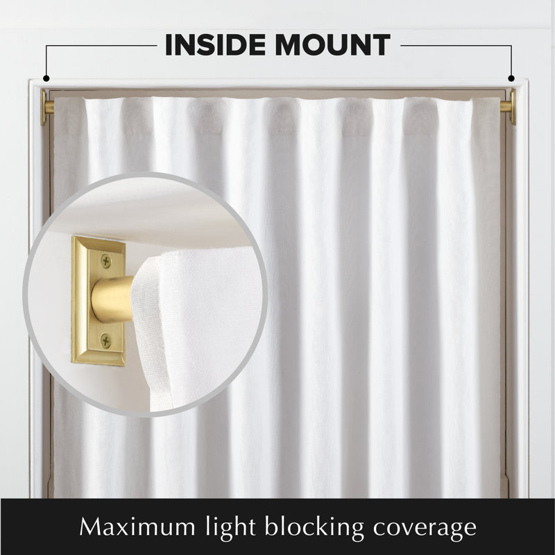 Mode Room Darkening Collection 1 in Diameter Blackout Curtain Rod Set ...