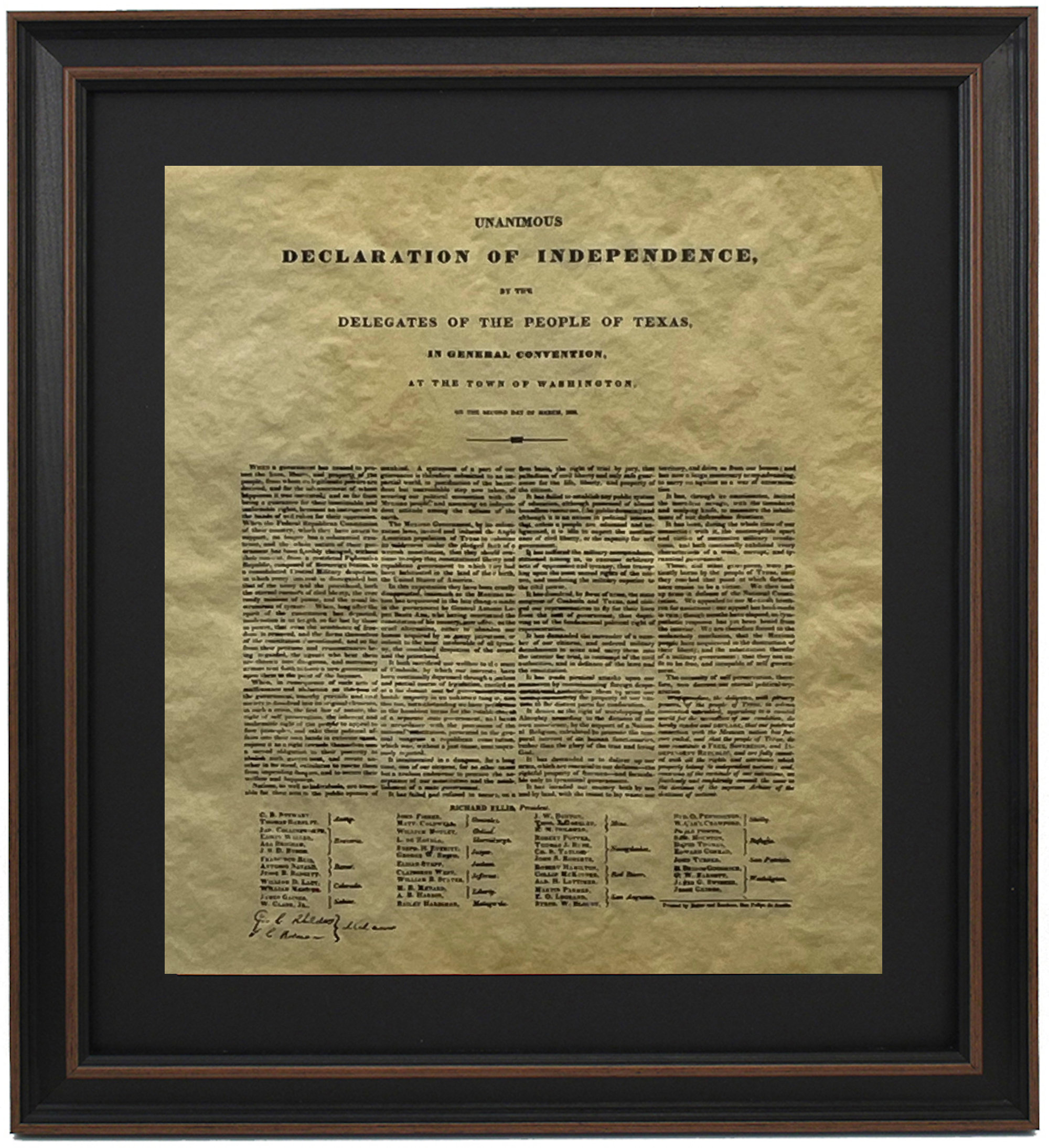 Alcott Hill® Texas Declaration of Independence | Framed Textual Art ...