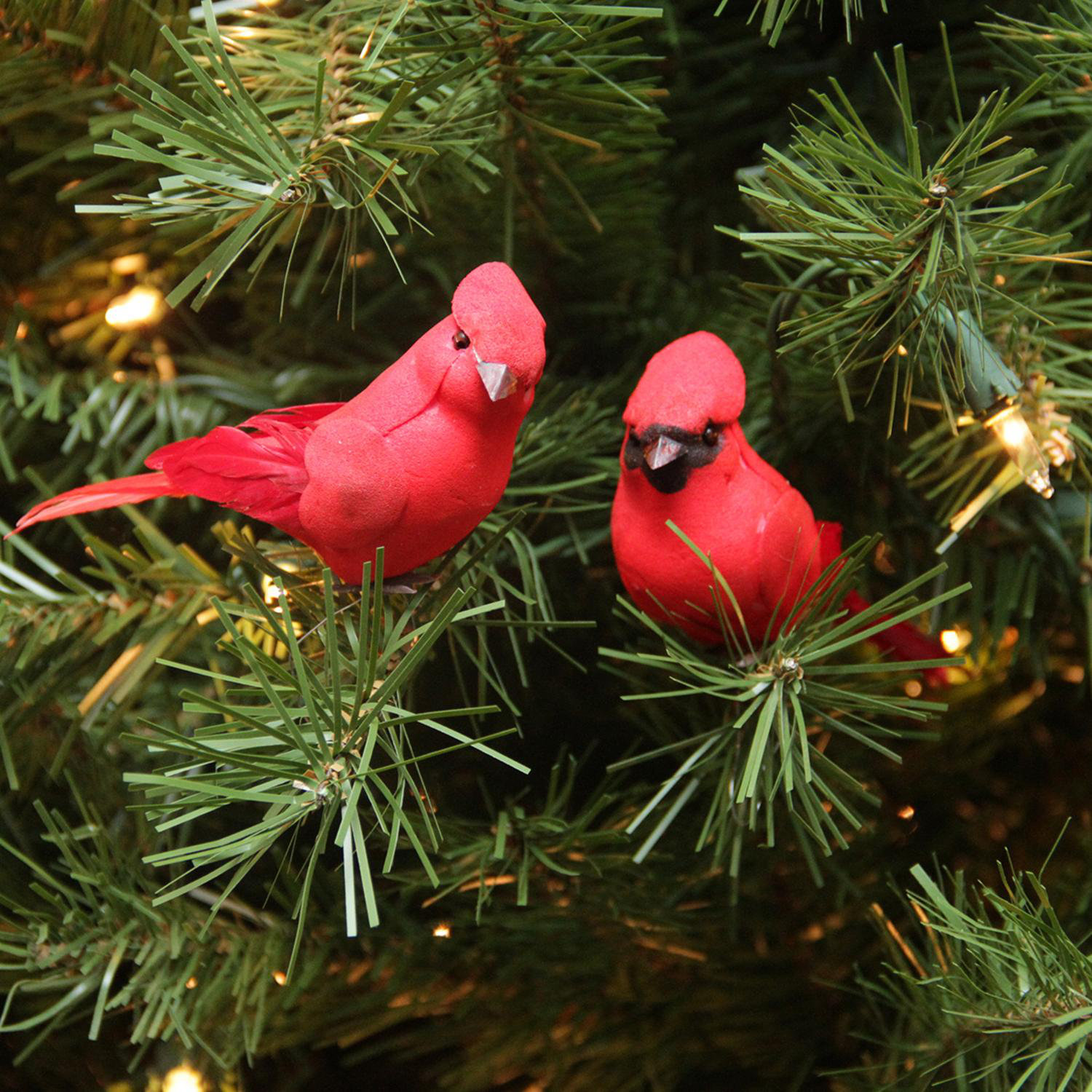 Northlight Red and Black Cardinal Bird Christmas Ornaments 4.5" | Wayfair