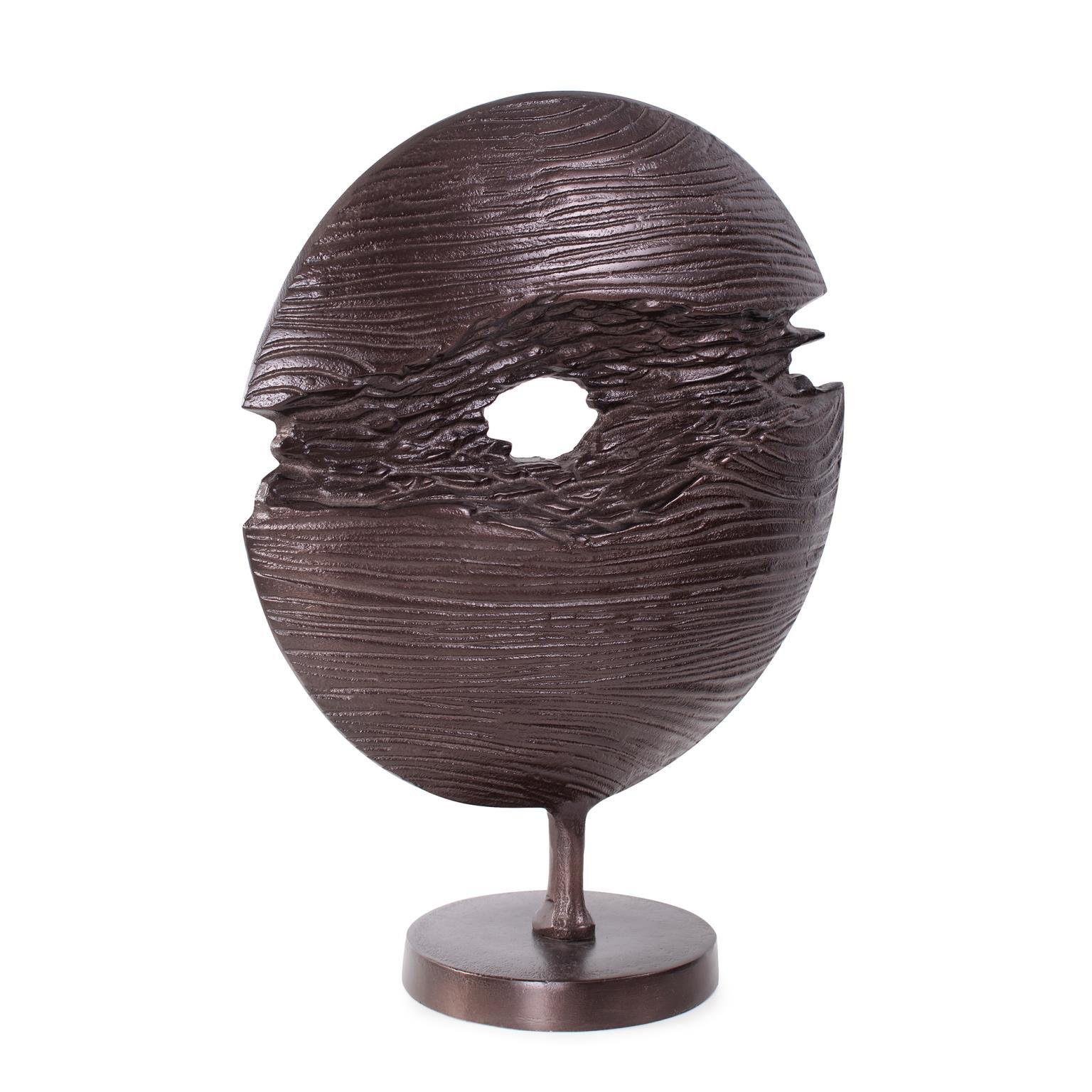 Red Barrel Studio® Berken Round Sculpture in a Bronze Finished Cast ...