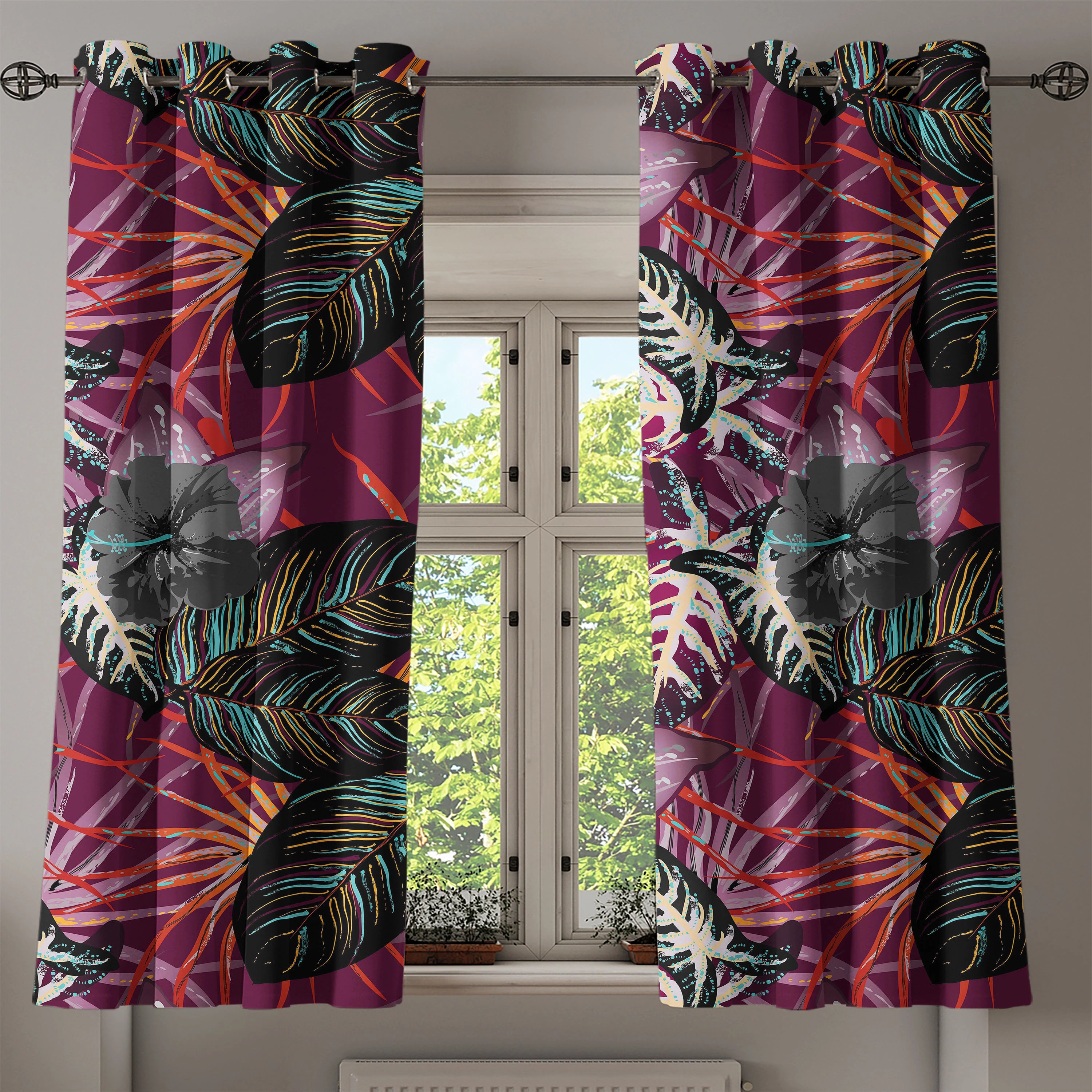 East Urban Home Felske Polyester Semi-Sheer Curtain Pair | Wayfair