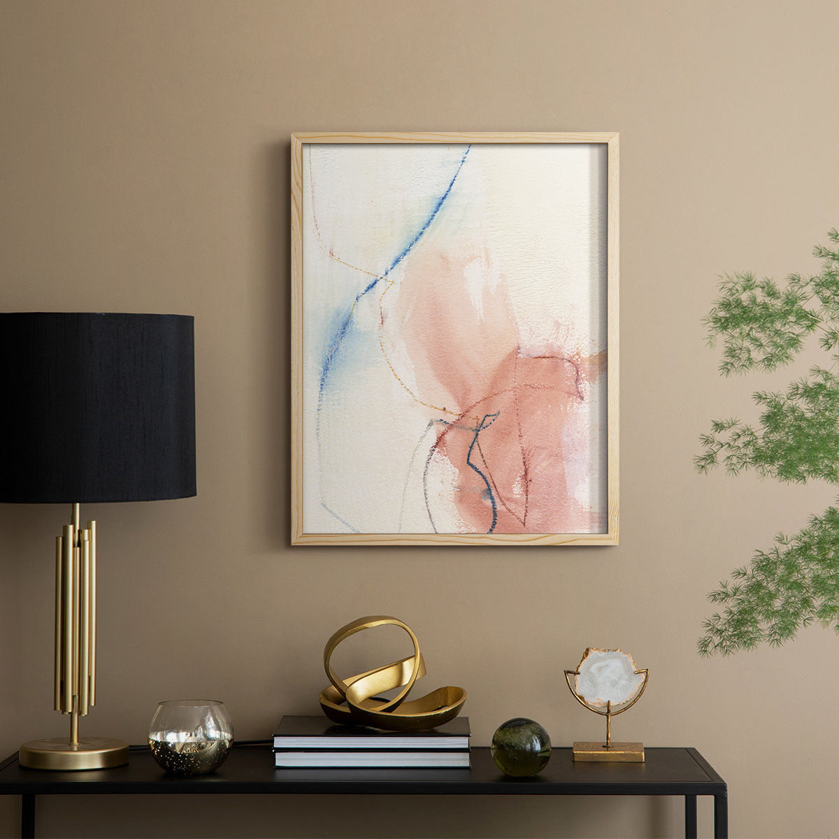 Brayden Studio® Barxan II Framed Print - Solid Wood | Wayfair