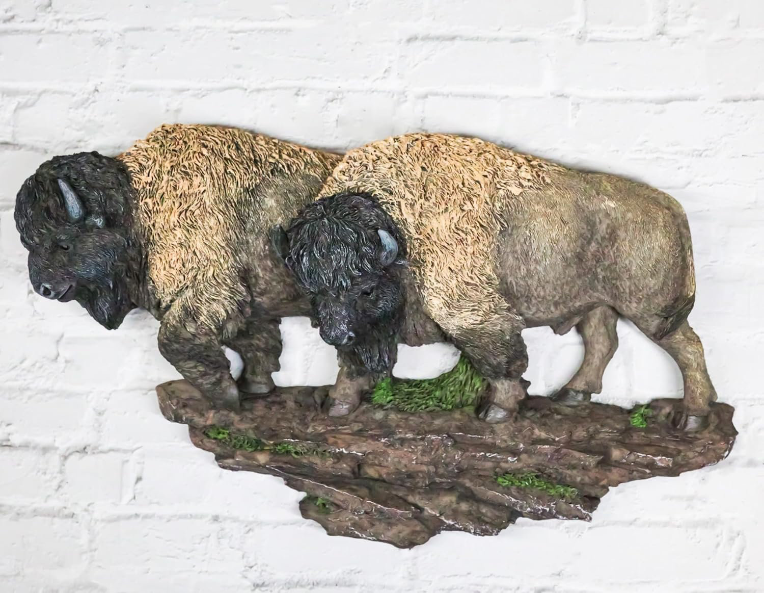 Millwood Pines Native American Brown Bison Buffalo Herd On Pasture Wall ...