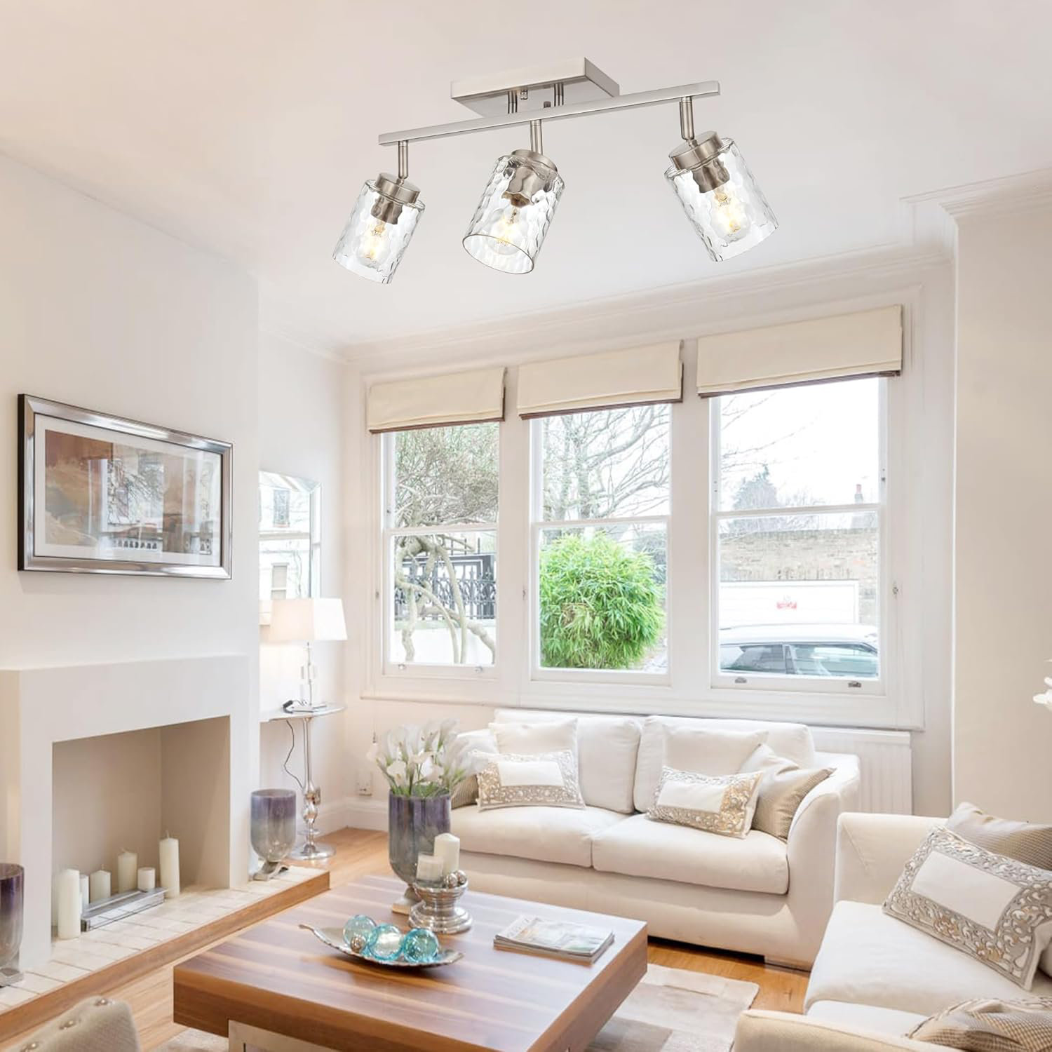 Longshore Tides 3-Light Adjustable Track Ceiling Lighting With Clear ...