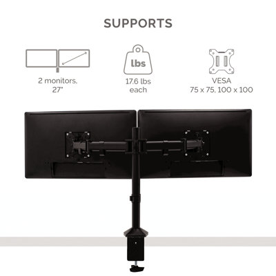 Fellowes Reflex Series Dual Monitor Mount Stand & Reviews | Wayfair