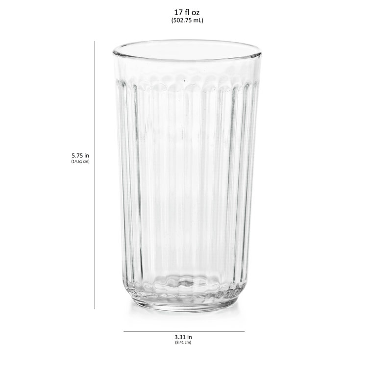 Paneled Libbey Highball Glasses, 17-Ounce, Set Of 6 & Reviews | AllModern