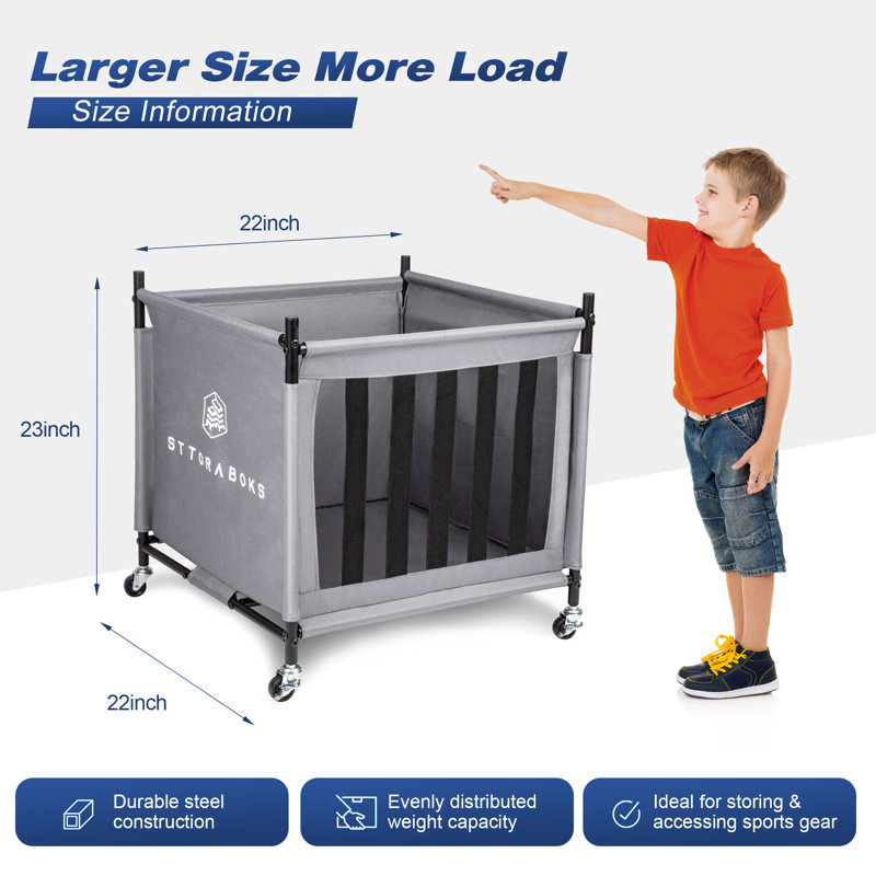 Sttoraboks Freestanding Sports Rack, Sports Ball Storage Cart with ...