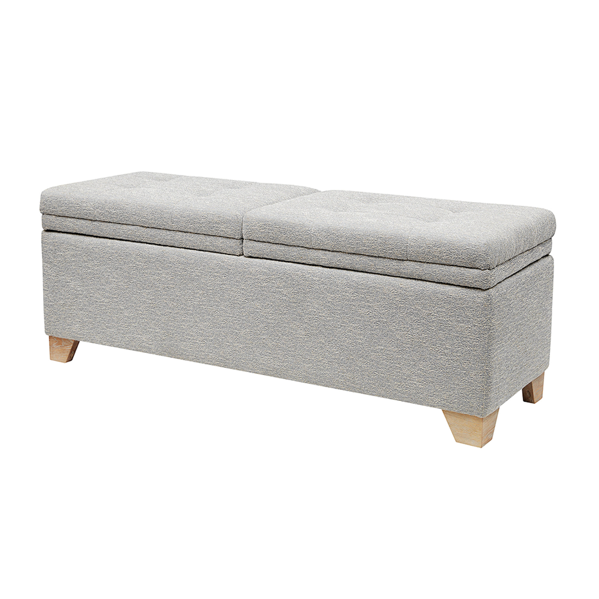 Winston Porter Split-Top Storage Bench With Soft-Close Lid – Solid Wood ...