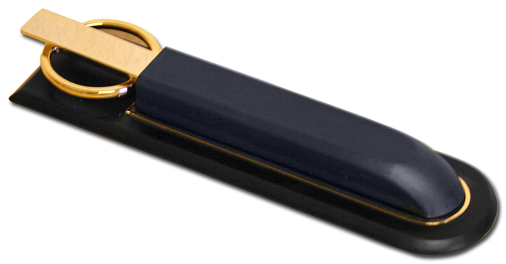 Dacasso 5000 Series 24kt Gold Tooled Leather Library Set in Blue | Wayfair