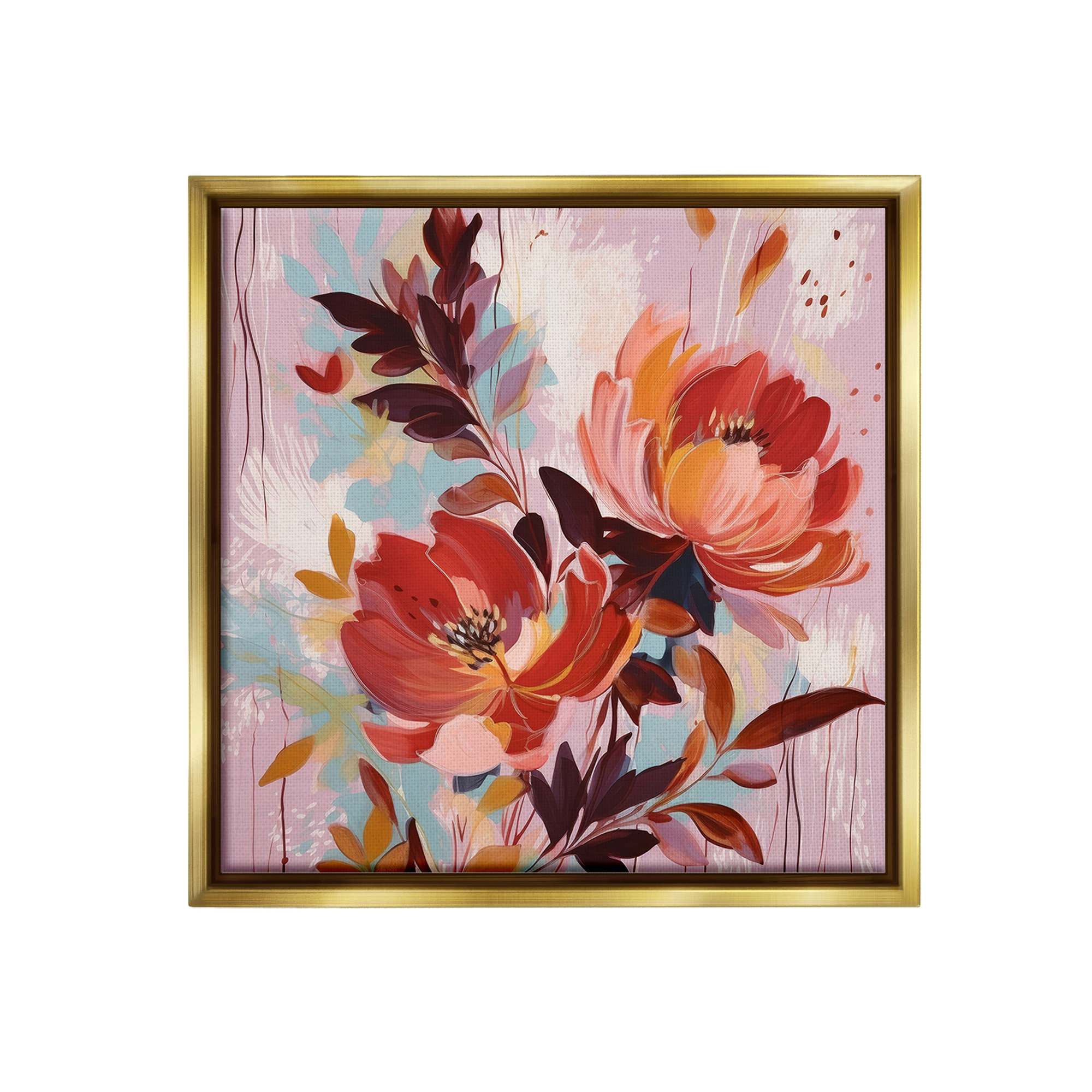 Red Barrel Studio® " Blooming Petals Pattern Floater Frame " by Lazar ...