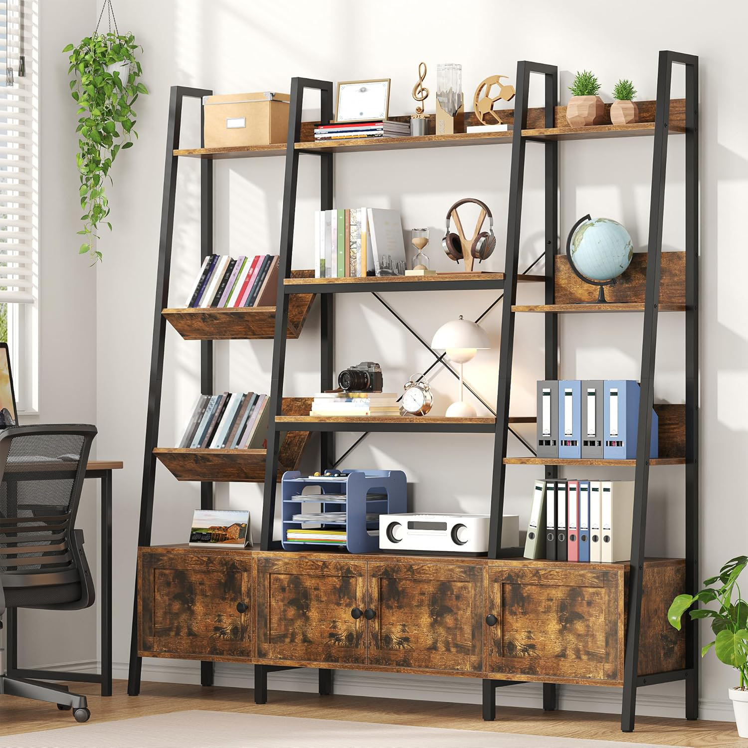Trent Austin Design® Bookcases And Bookshelves Triple Wide 4-tier Large ...
