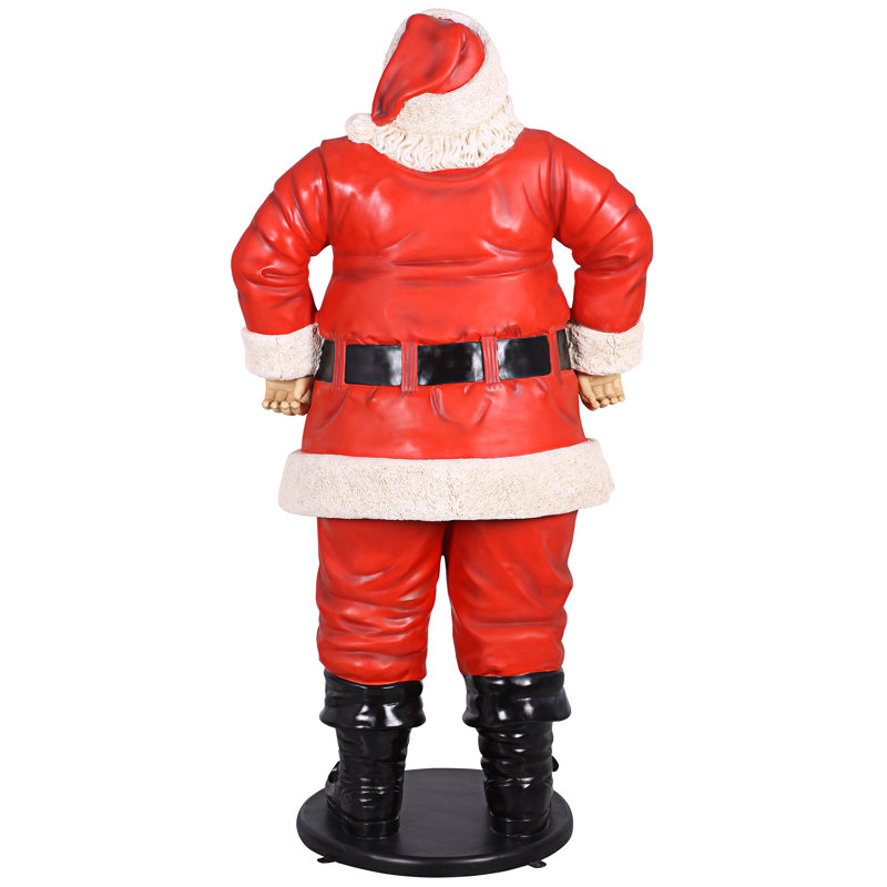 The Holiday Aisle® Jolly Santa Claus Life-Size Statue | Wayfair