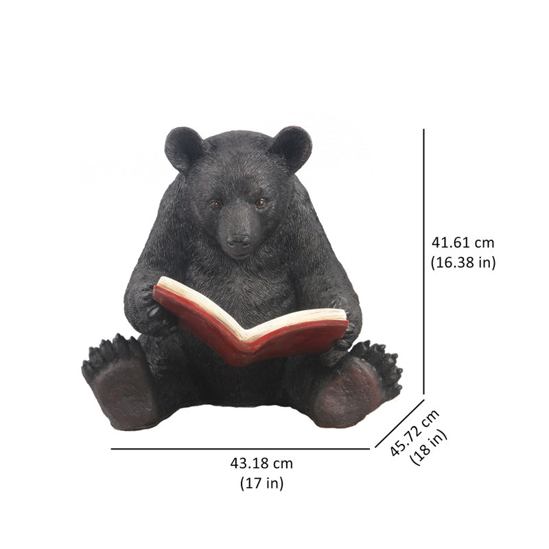 Hi-Line Gift Ltd. Bear Reading a Book & Reviews | Wayfair
