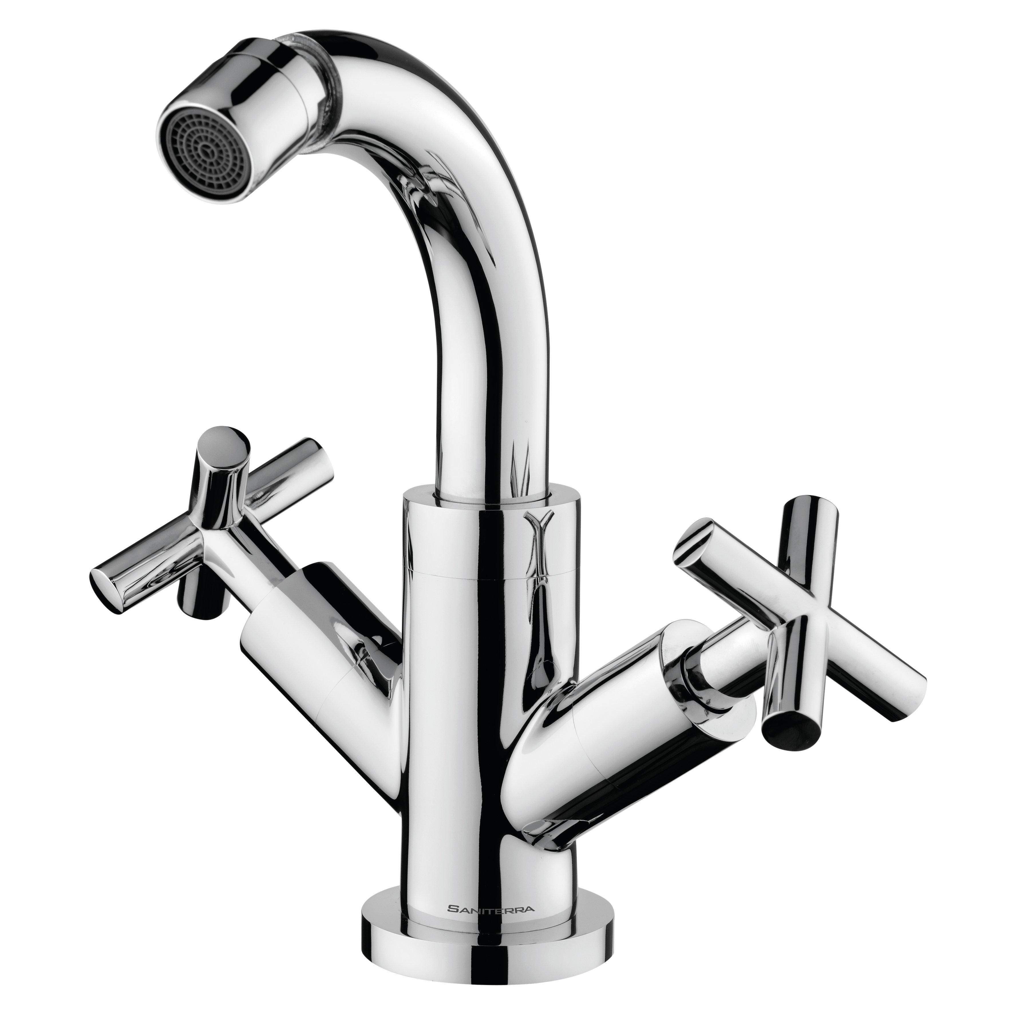 Saniterra Milano Classica Clic Clac Double Handle Vertical Spray Bidet ...